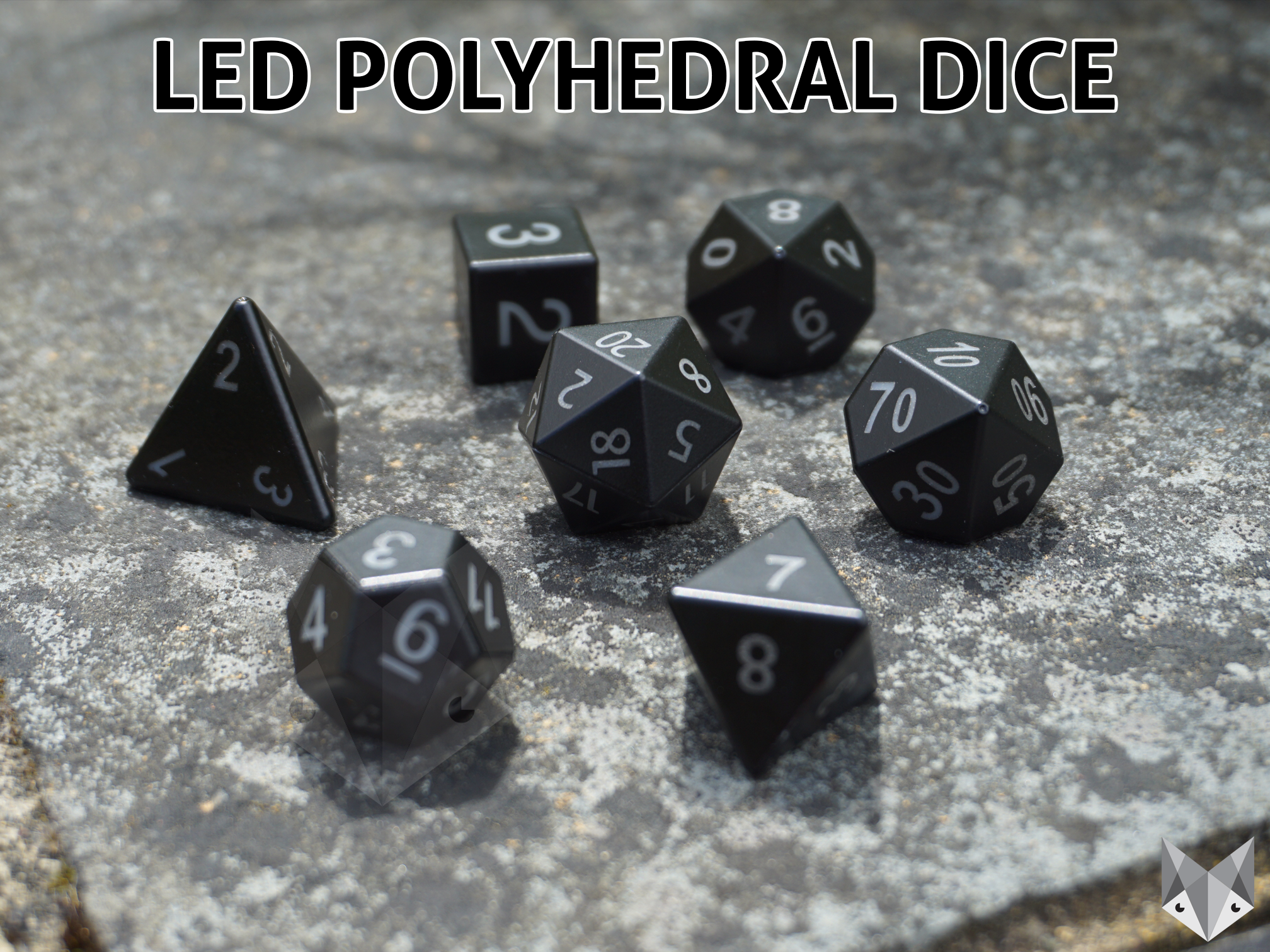LED Polyhedral Dice Set